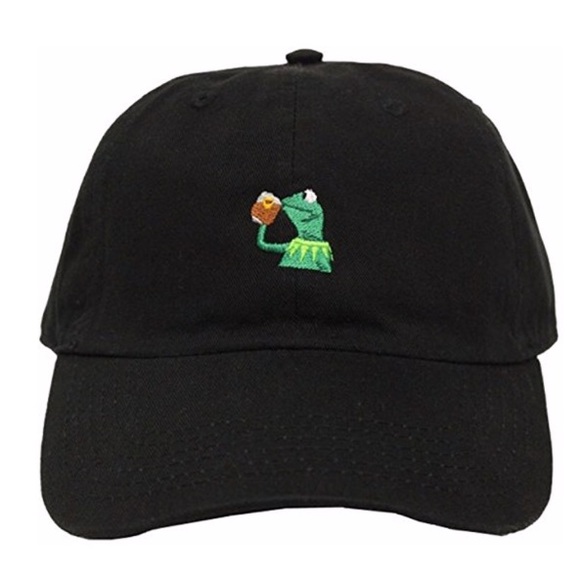 Accessories | Kermit The Frog Black Baseball Cap | Poshmark
